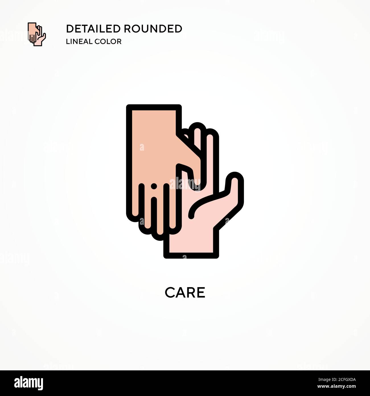 Care vector icon. Modern vector illustration concepts. Easy to edit and ...