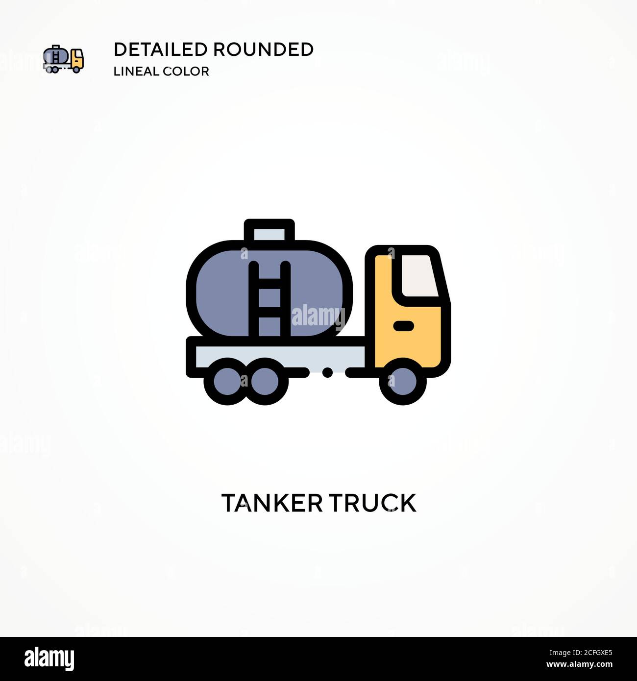 Tanker truck vector icon. Modern vector illustration concepts. Easy to ...