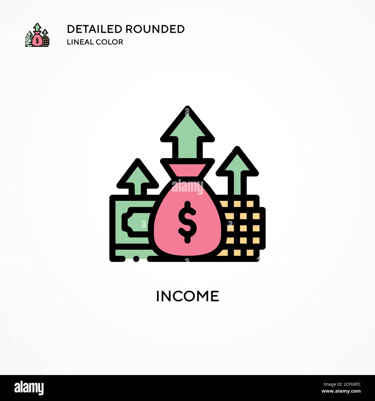 Income vector icon. Modern vector illustration concepts. Easy to edit ...