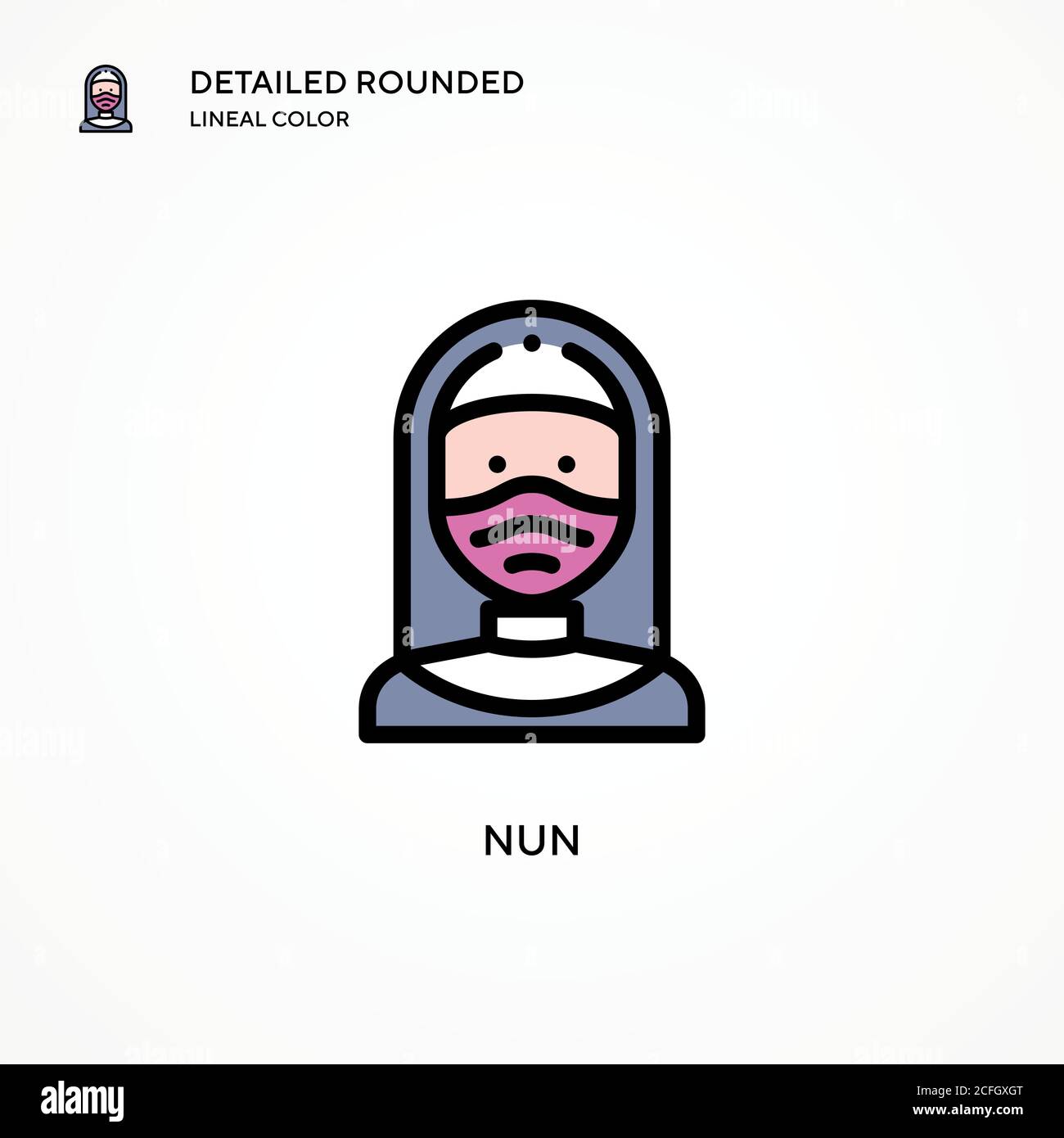 Nun vector icon. Modern vector illustration concepts. Easy to edit and ...