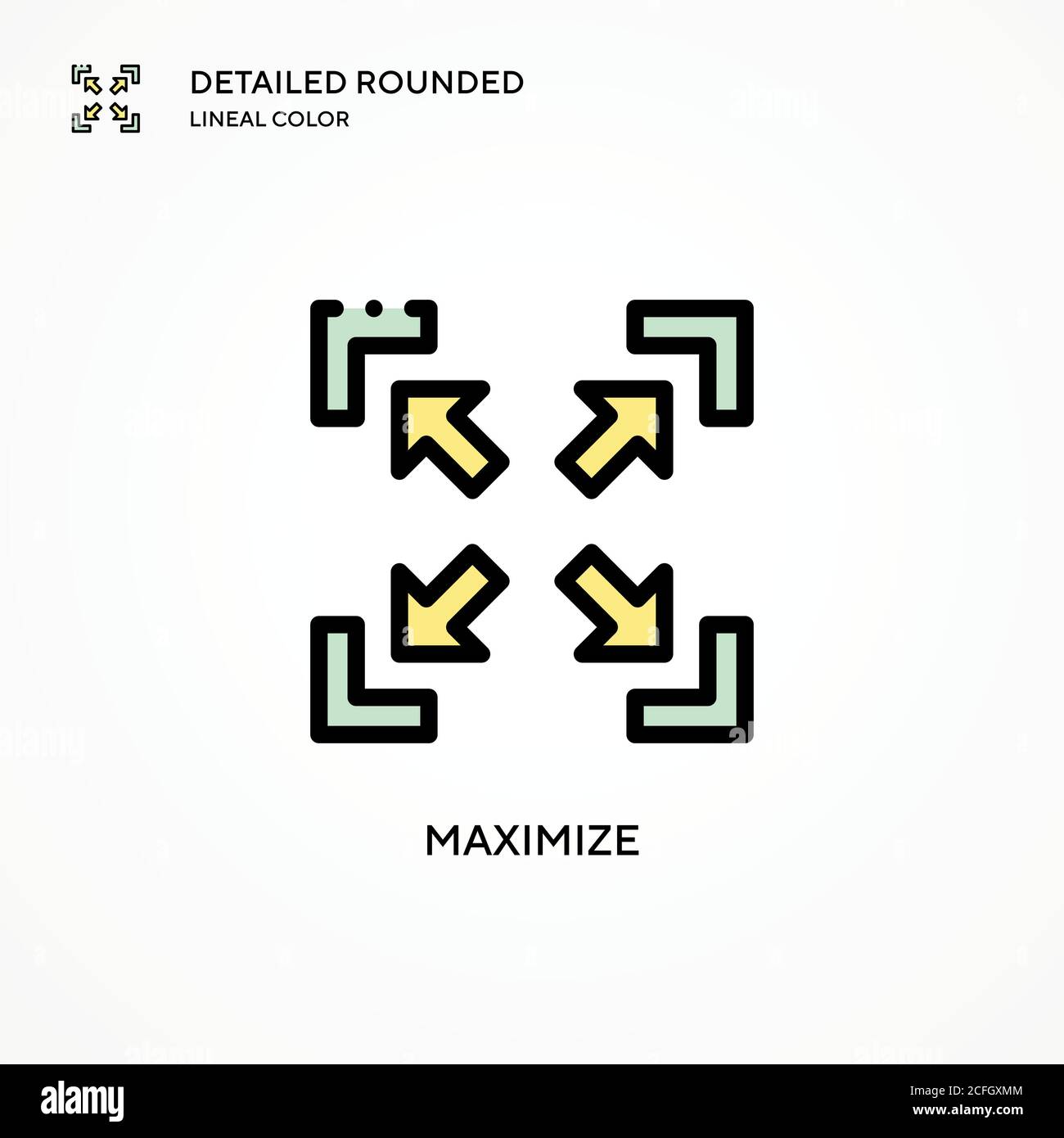 Maximize vector icon. Modern vector illustration concepts. Easy to edit ...