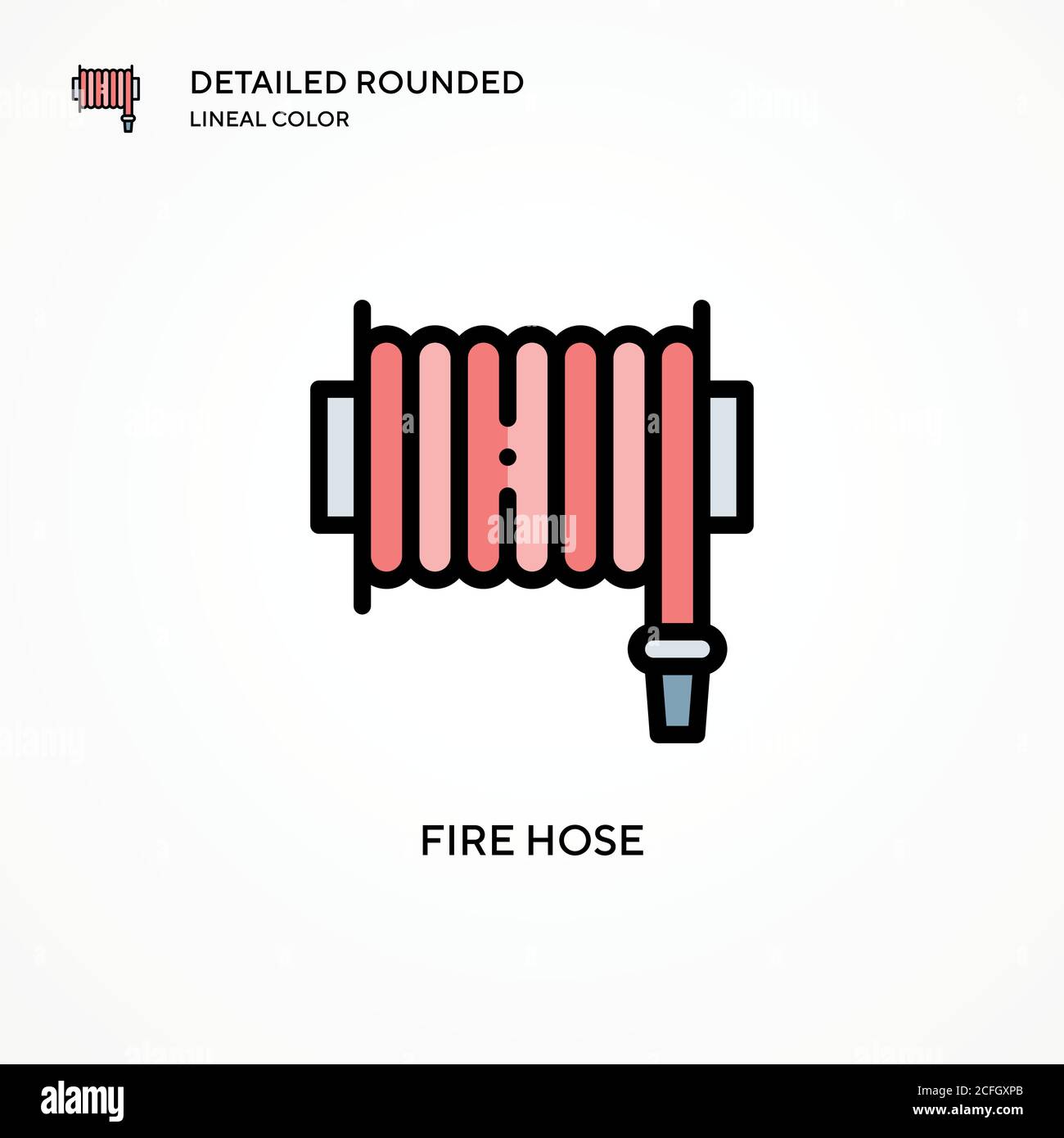 Nozzle fire hose reel Stock Vector Images - Alamy