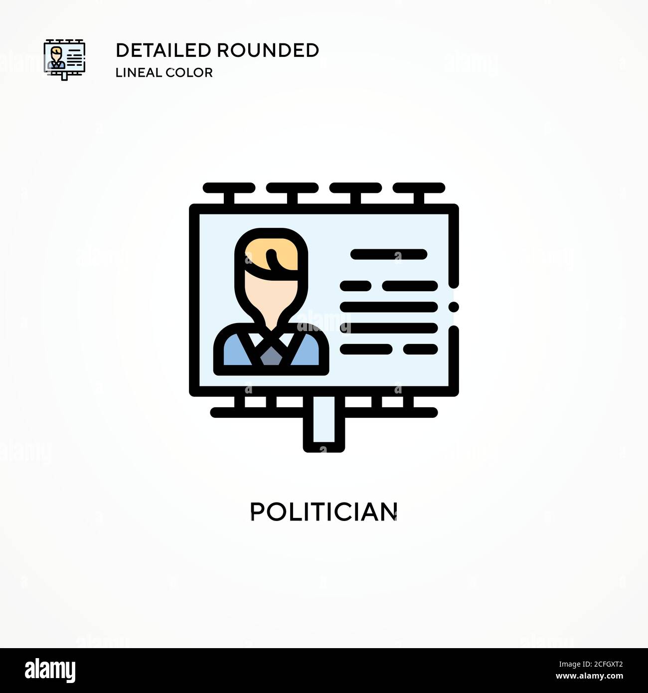 Politician vector icon. Modern vector illustration concepts. Easy to ...