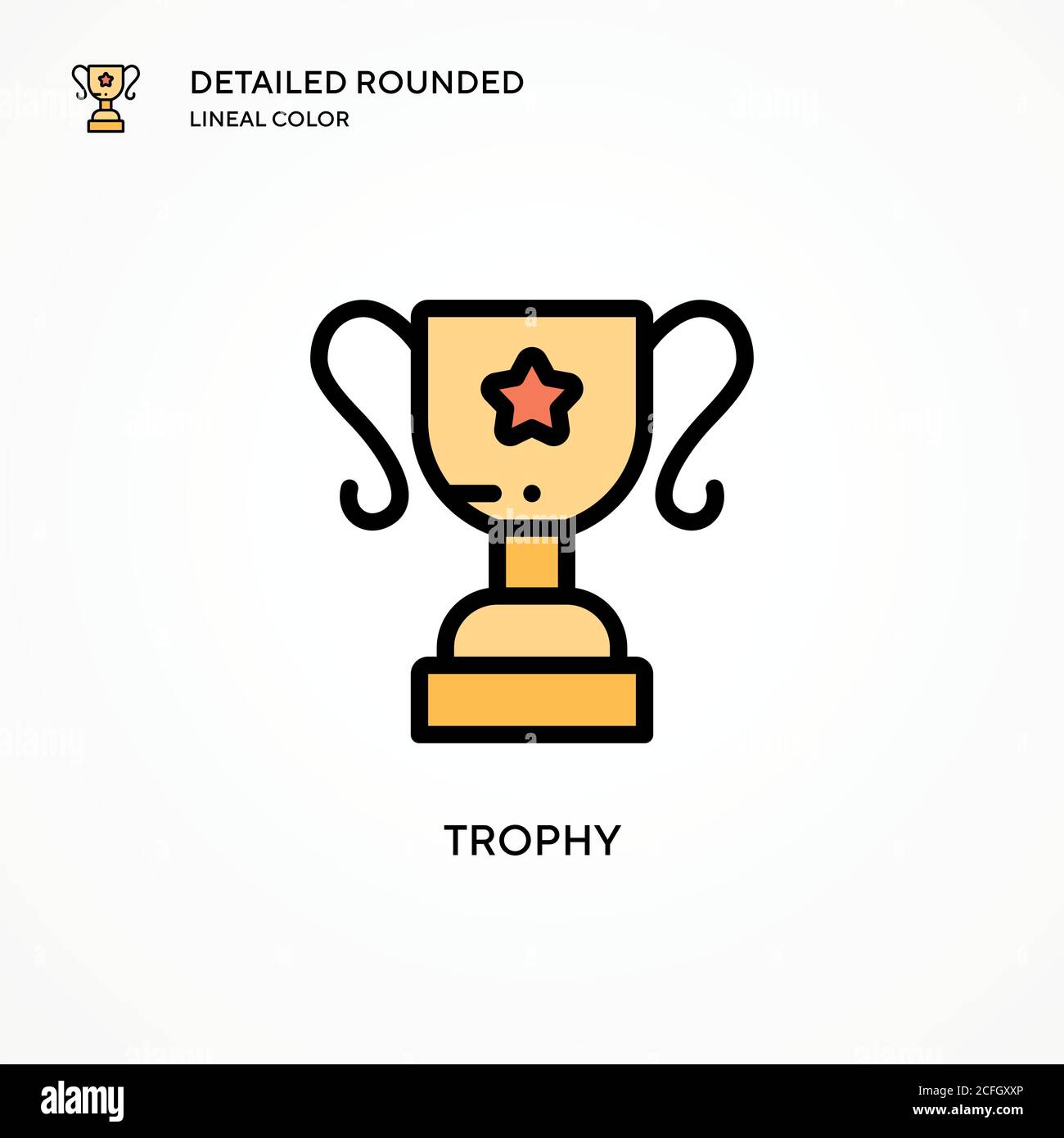 Trophy vector icon. Modern vector illustration concepts. Easy to edit ...
