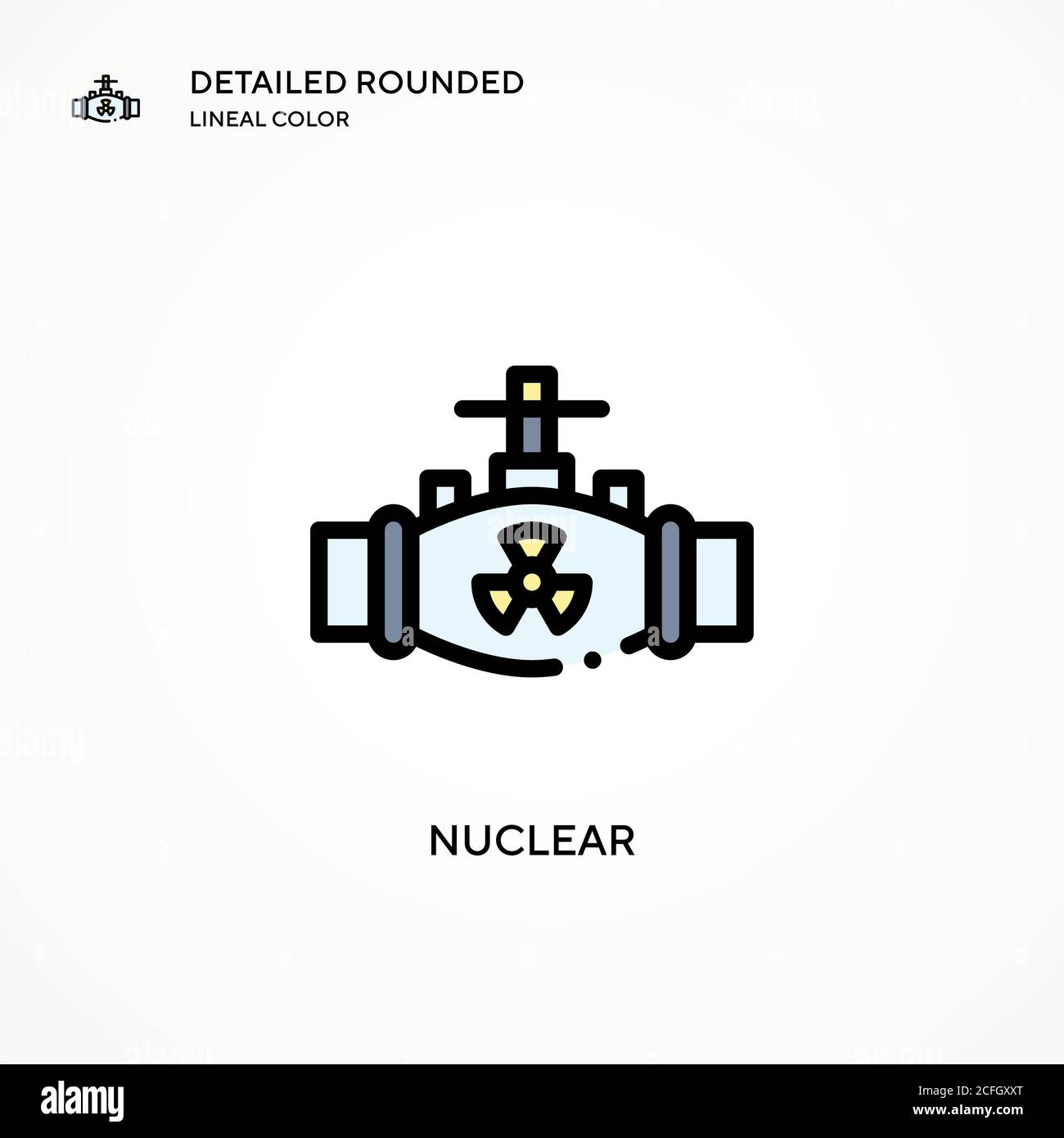 Nuclear vector icon. Modern vector illustration concepts. Easy to edit ...