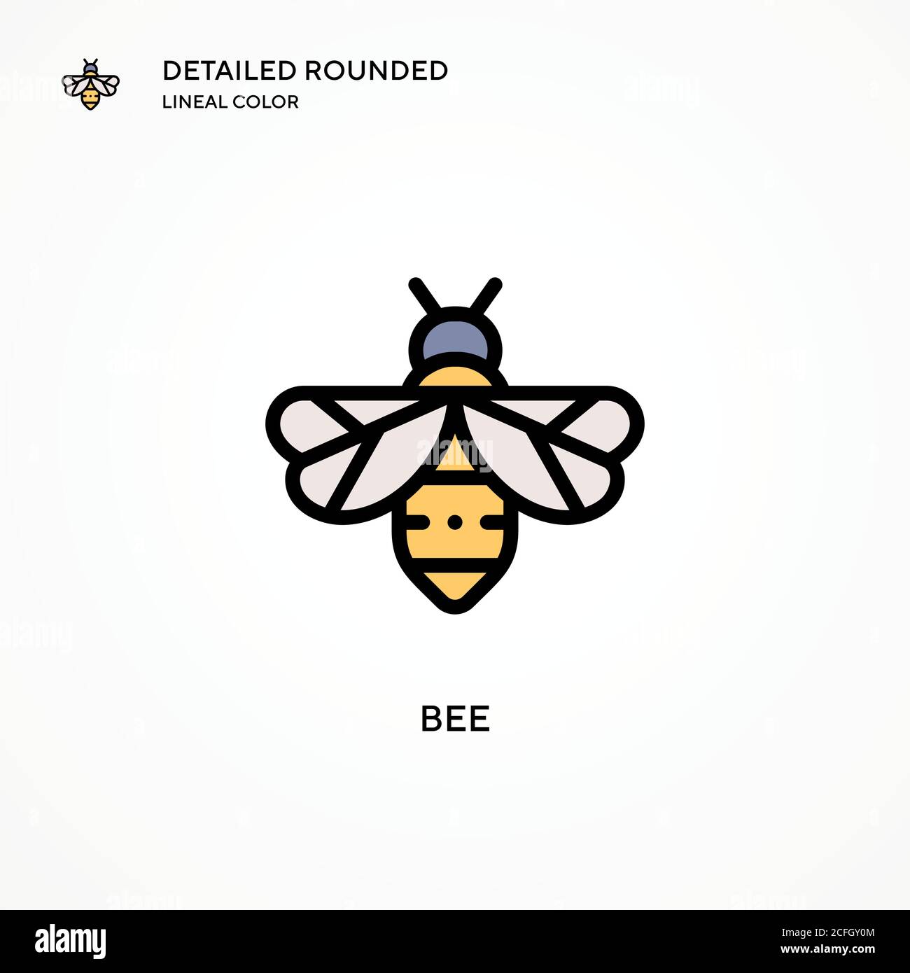 Bee vector icon. Modern vector illustration concepts. Easy to edit and ...