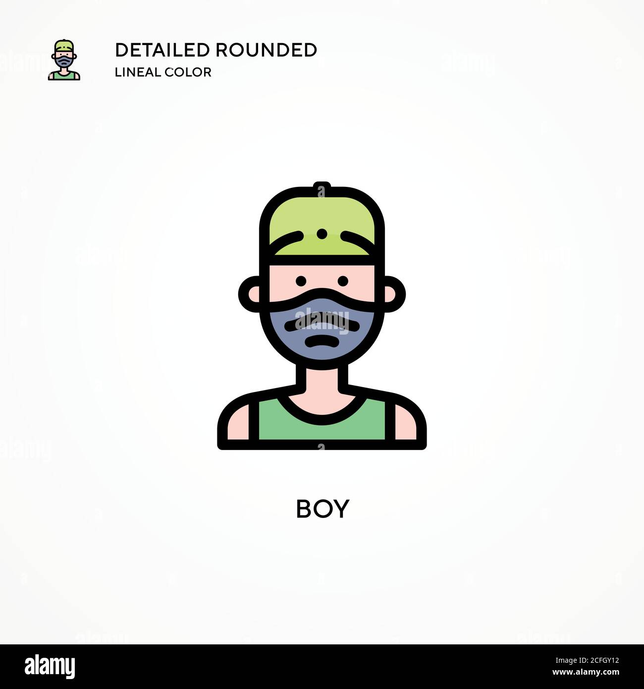 Boy vector icon. Modern vector illustration concepts. Easy to edit and ...