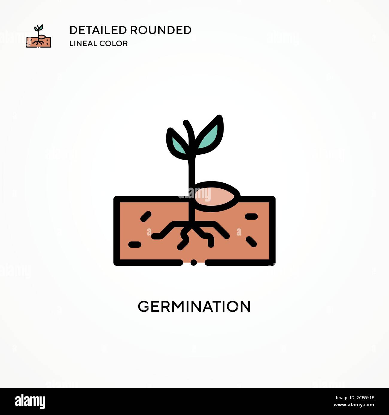 Germination vector icon. Modern vector illustration concepts. Easy to ...
