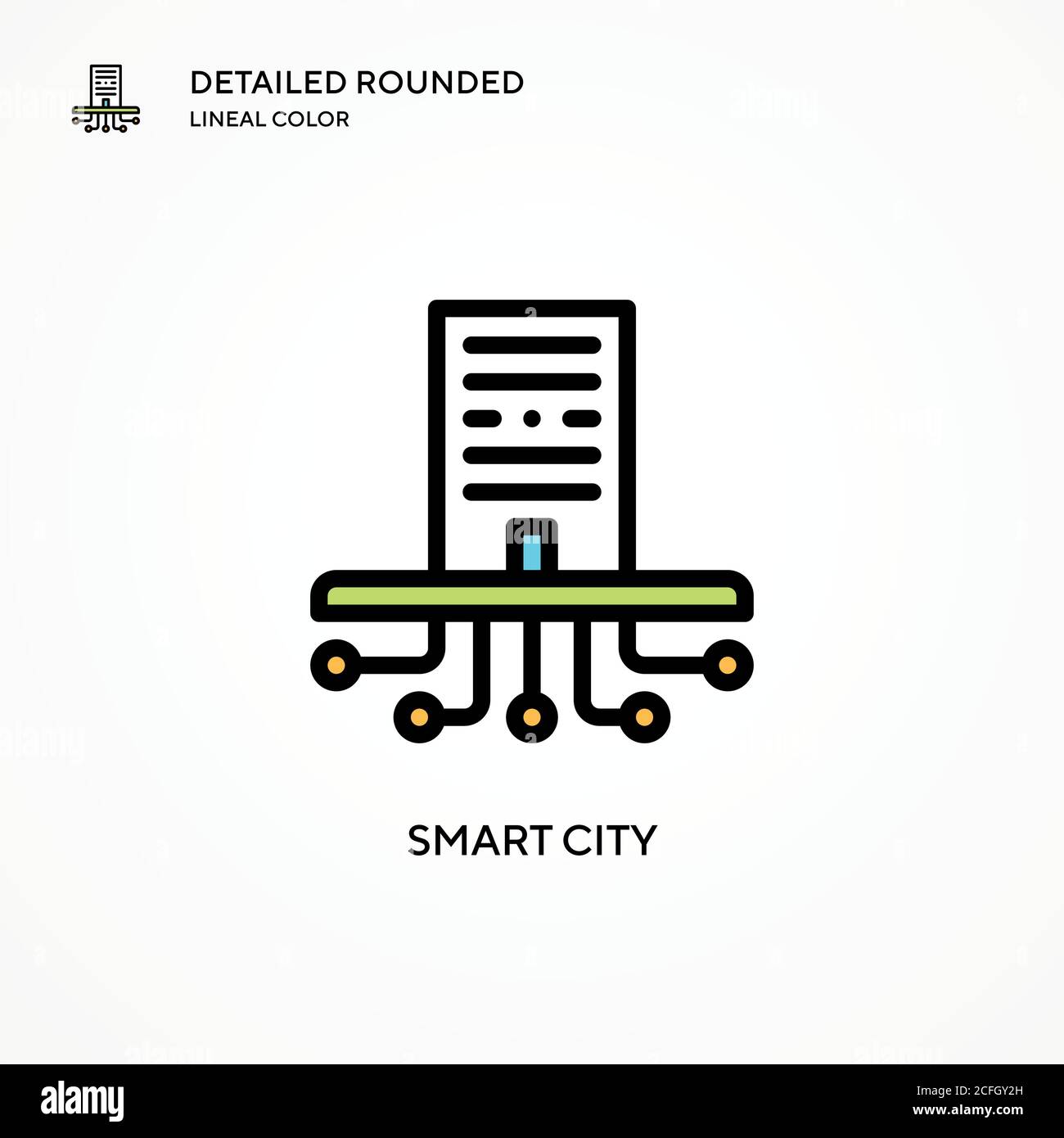 Smart city vector icon. Modern vector illustration concepts. Easy to ...