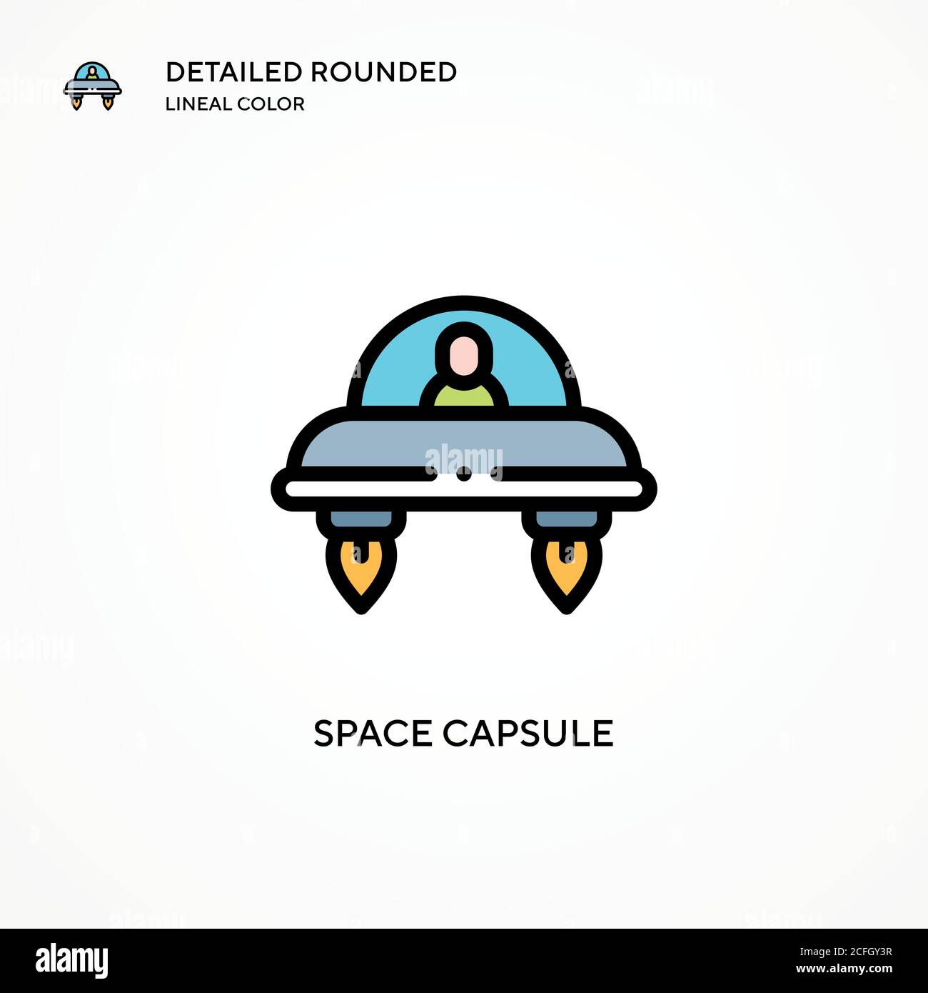Space capsule vector icon. Modern vector illustration concepts. Easy to ...