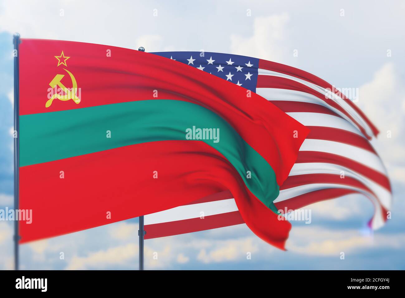 Closeup transnistria flag hi-res stock photography and images - Alamy
