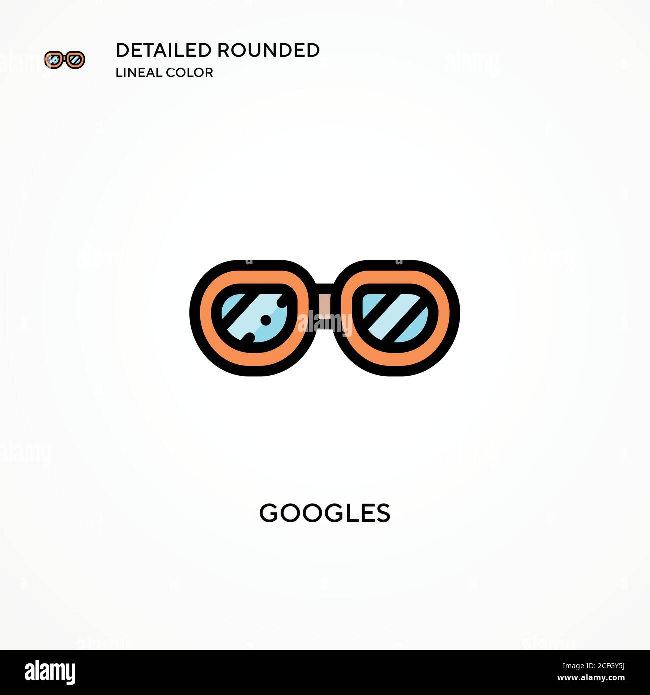Googles vector icon. Modern vector illustration concepts. Easy to edit ...