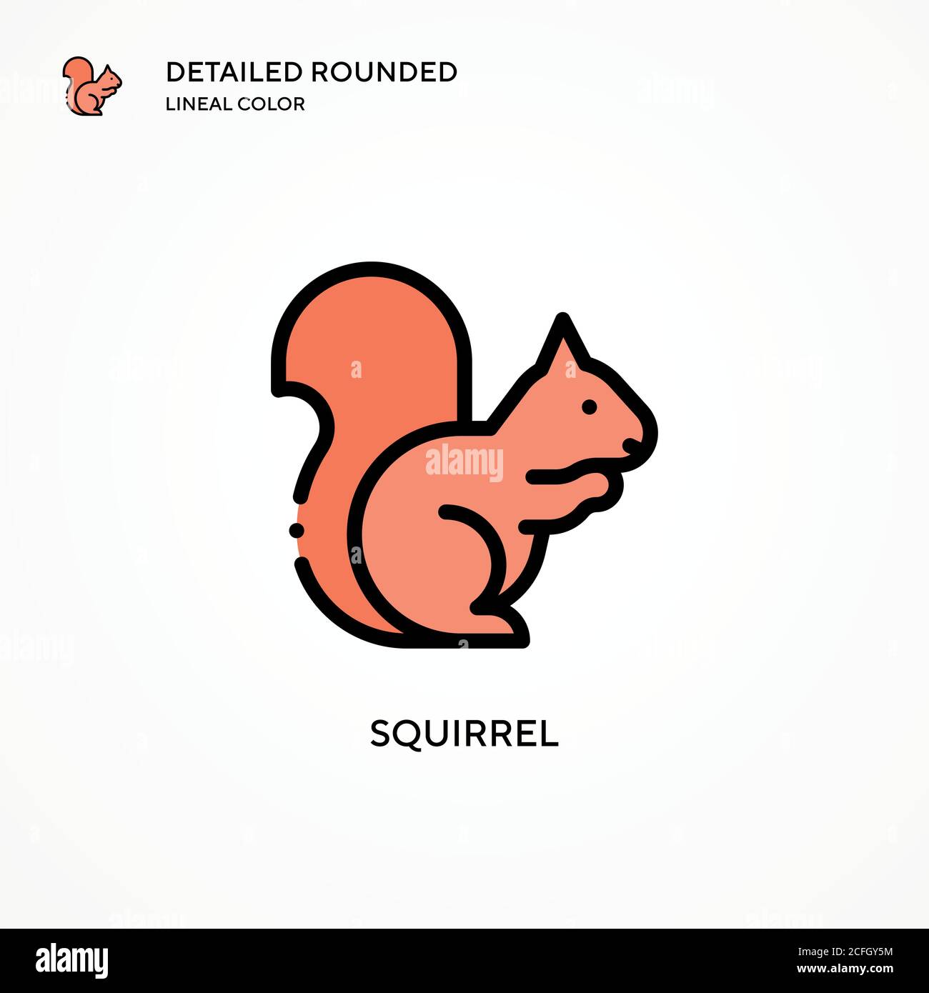 Squirrel vector icon. Modern vector illustration concepts. Easy to edit ...