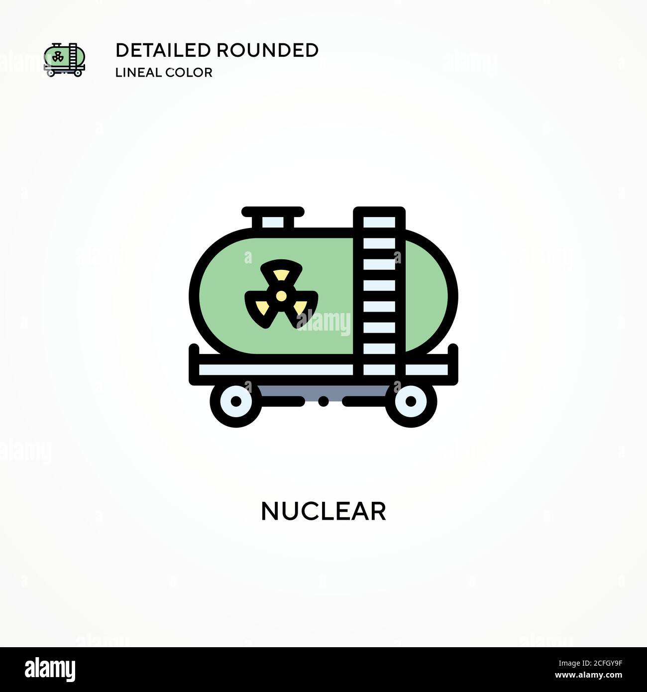 Nuclear vector icon. Modern vector illustration concepts. Easy to edit ...