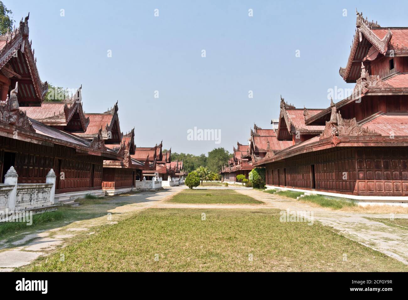 Historic Temple of Mandalay Royal Palace (Mya Nan San Kyaw), Mandalay, Myanmar, (Burma), Asia ...