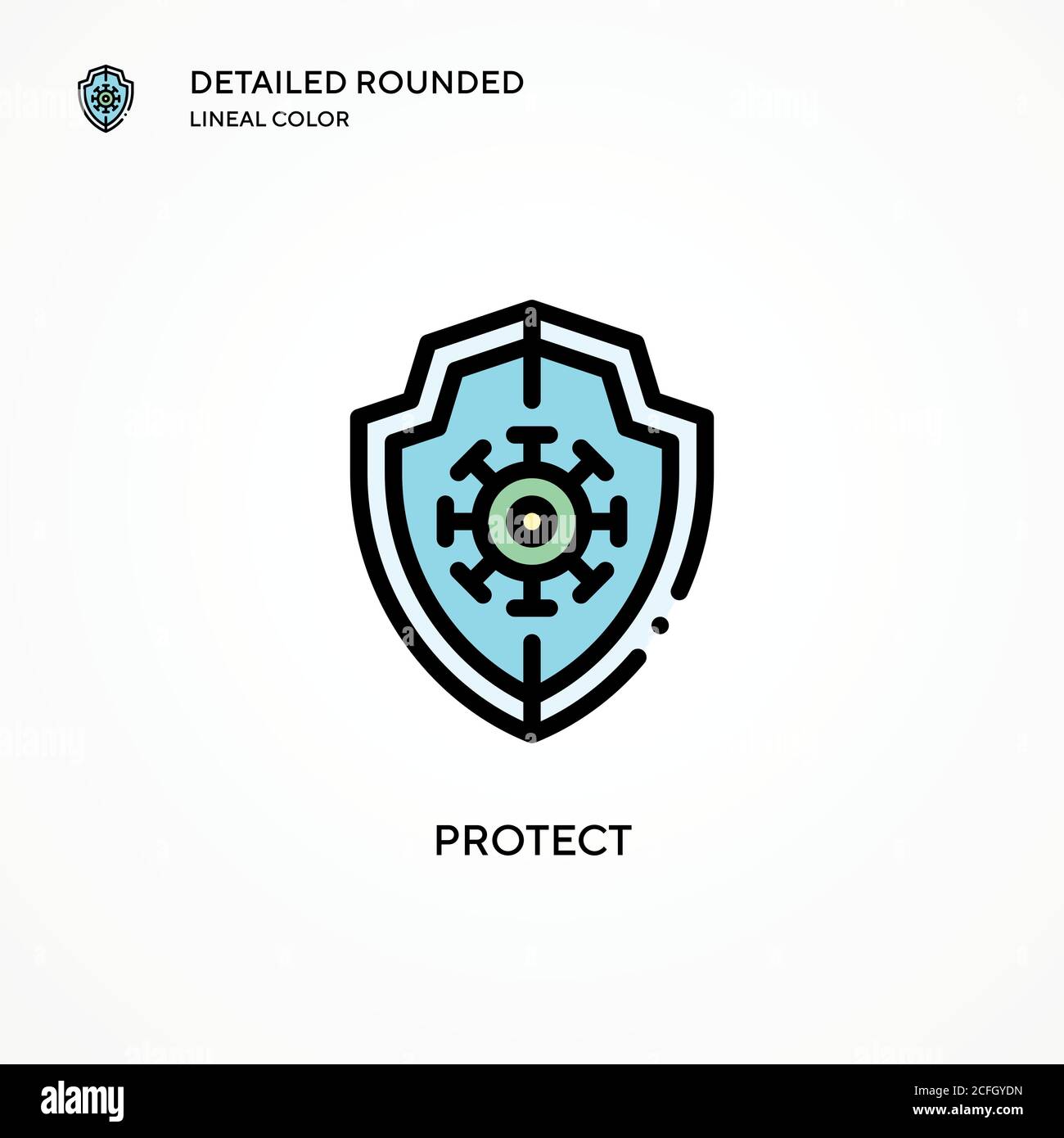 Protect vector icon. Modern vector illustration concepts. Easy to edit ...