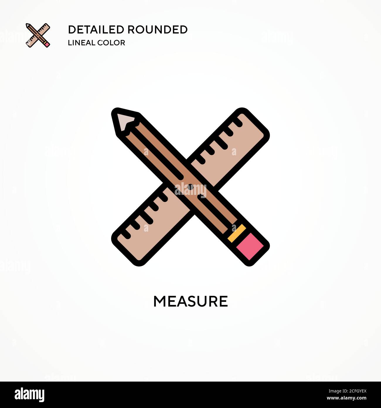 Measure vector icon. Modern vector illustration concepts. Easy to edit ...