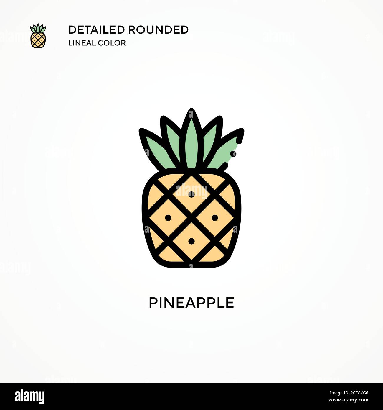 Pineapple vector icon. Modern vector illustration concepts. Easy to ...