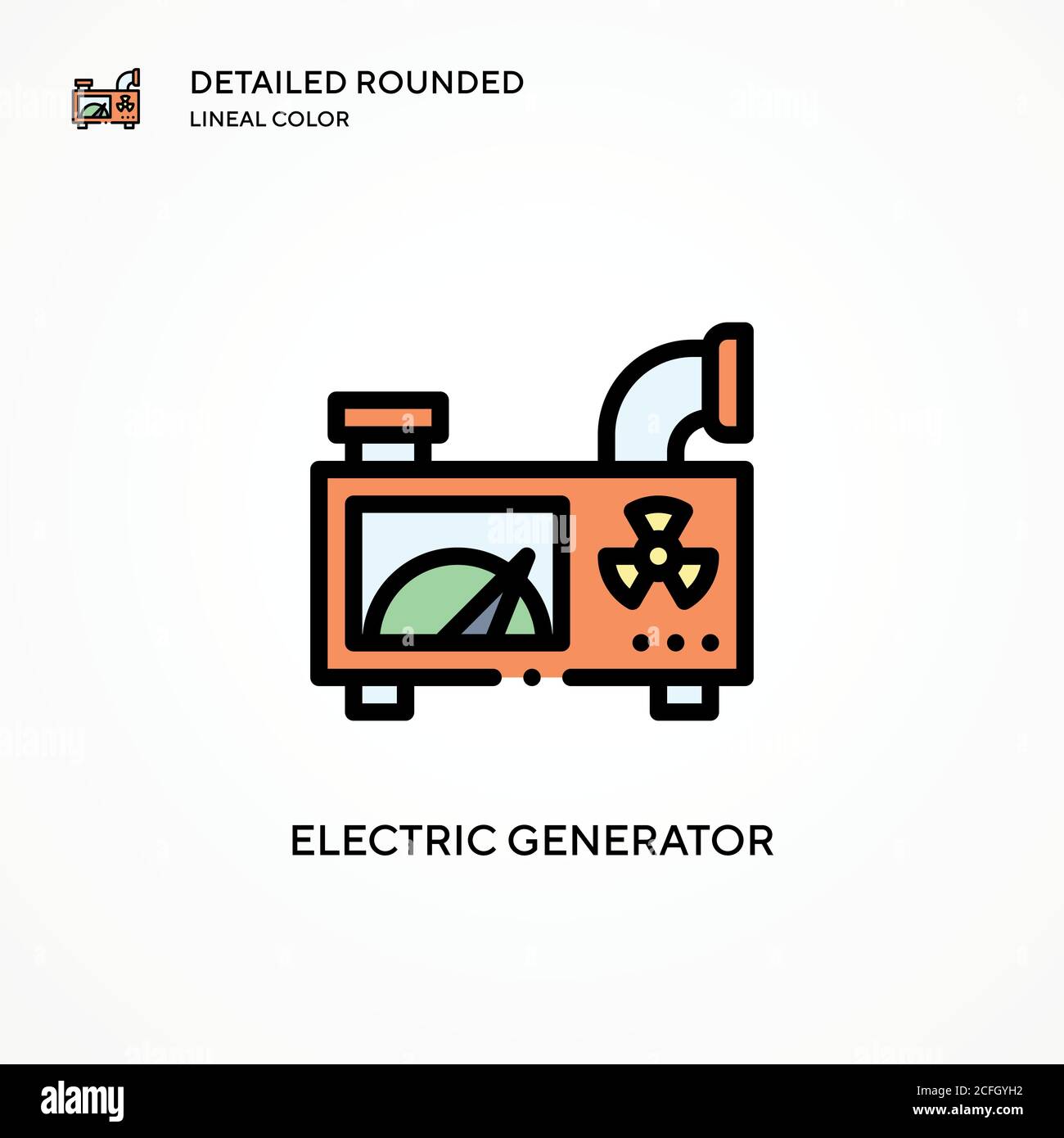 Diesel generator icon vector vectors hi-res stock photography and ...