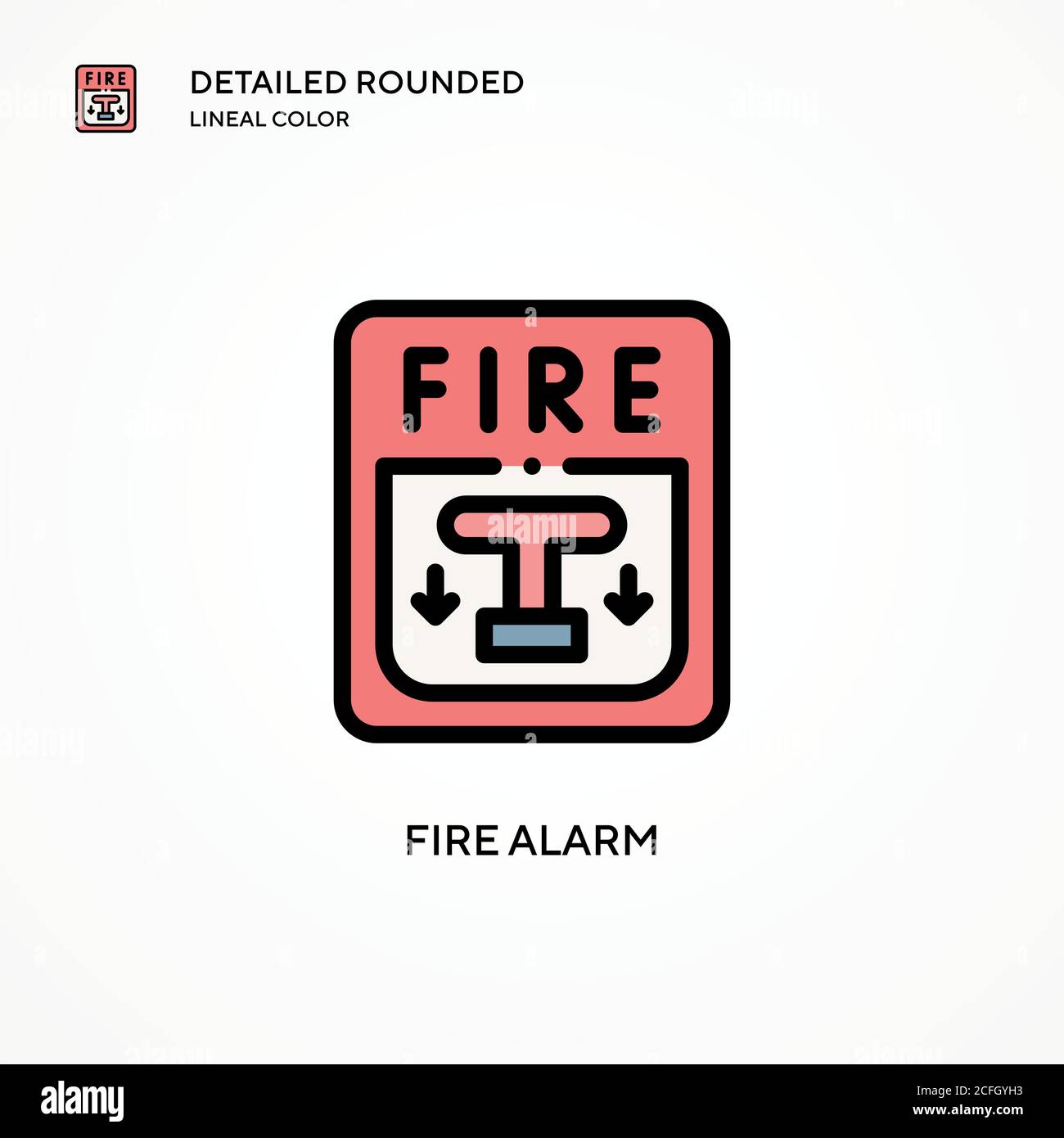 Fire alarm vector icon. Modern vector illustration concepts. Easy to ...