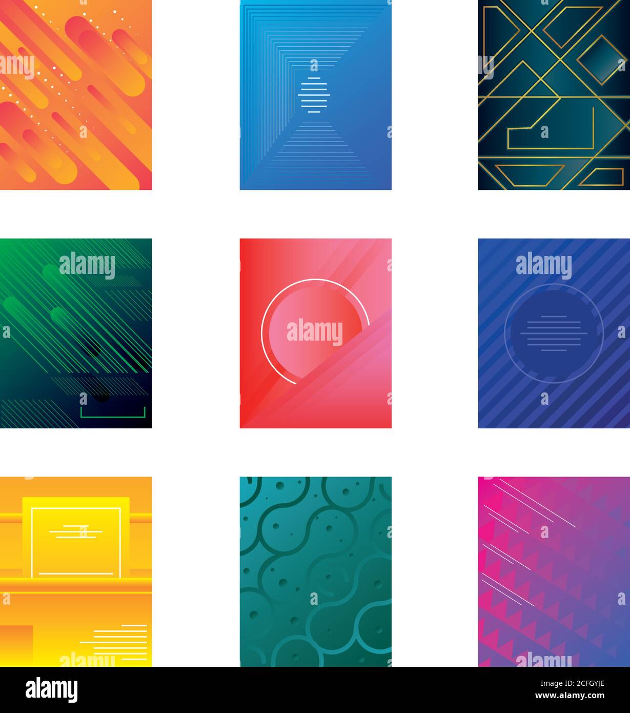 set of colorful abstract backgrounds vector illustration design Stock ...