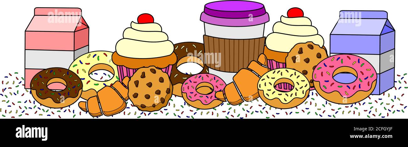 Coffee cup chocolate cake Stock Vector Images - Alamy