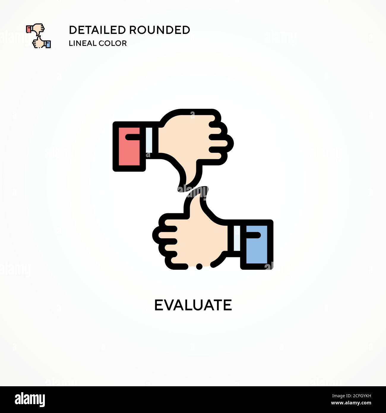 Evaluate vector icon. Modern vector illustration concepts. Easy to edit ...