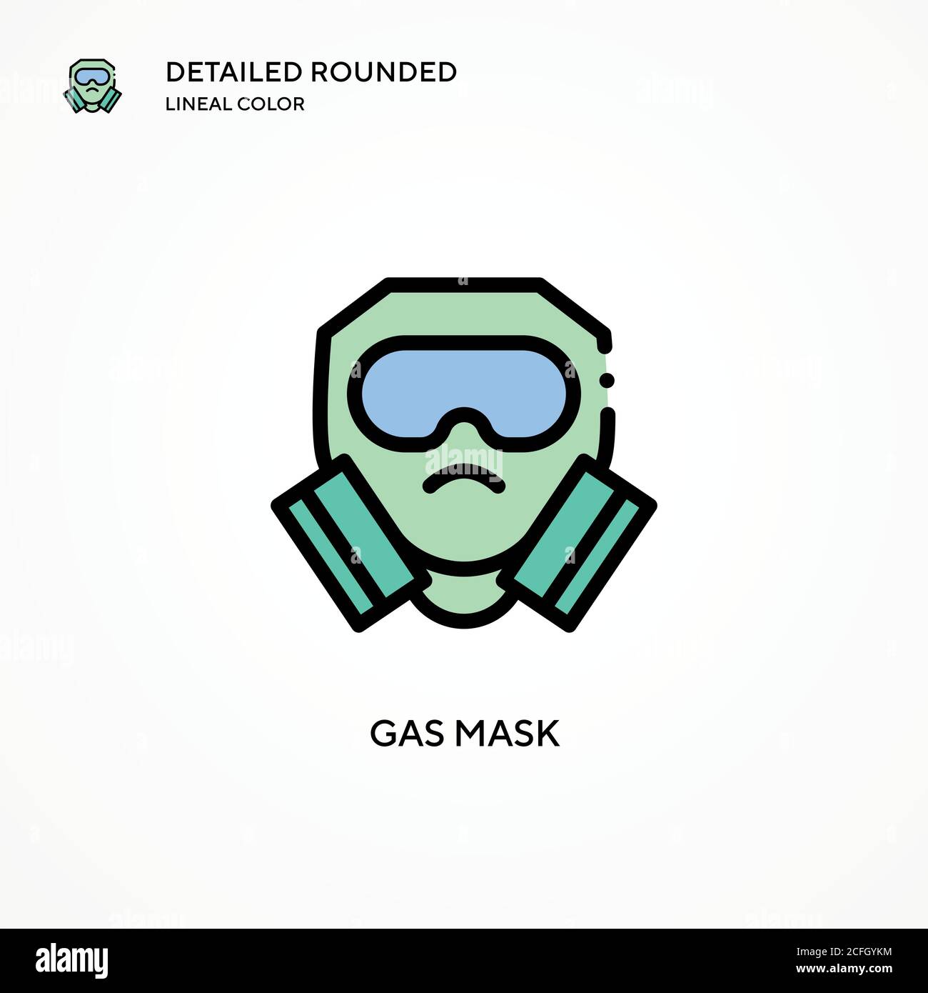 Gas mask vector icon. Modern vector illustration concepts. Easy to edit ...
