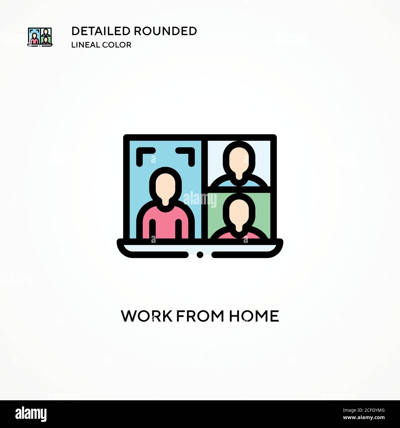 Work from home vector icon. Modern vector illustration concepts. Easy ...