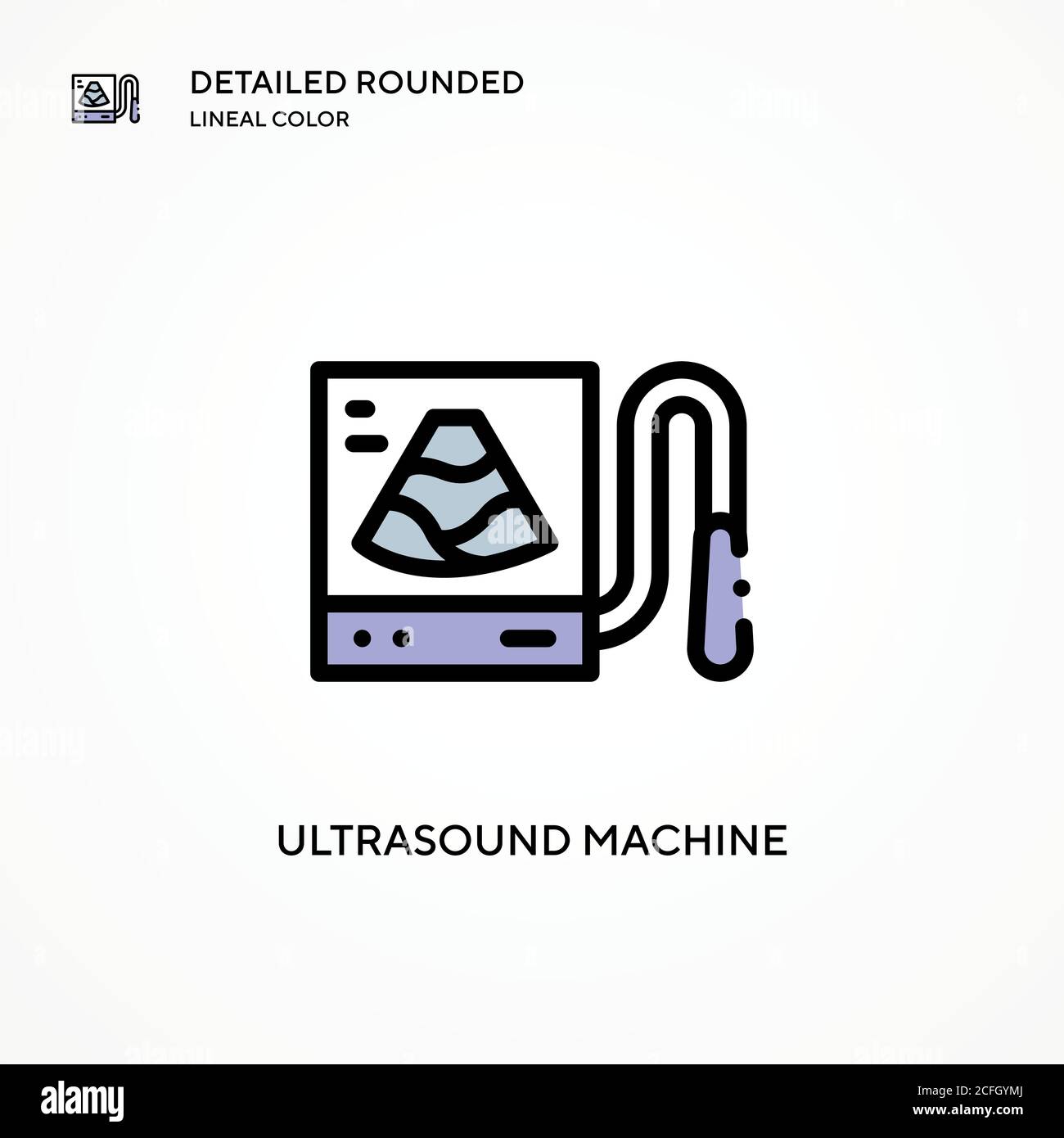Ultrasound machine vector icon. Modern vector illustration concepts ...