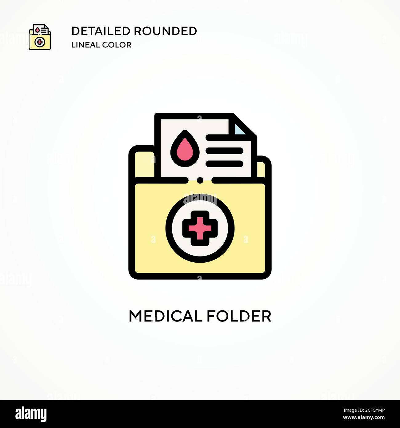 Medical folder vector icon. Modern vector illustration concepts. Easy ...