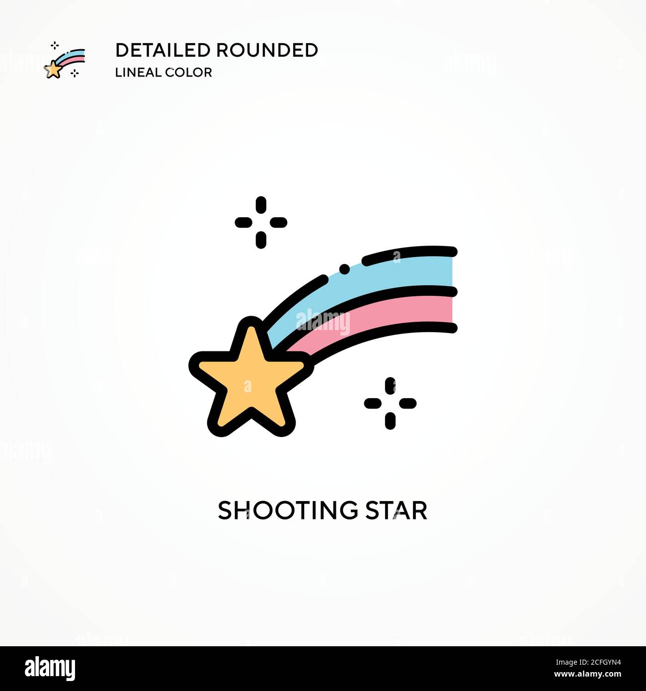 Shooting star vector icon. Modern vector illustration concepts. Easy to ...
