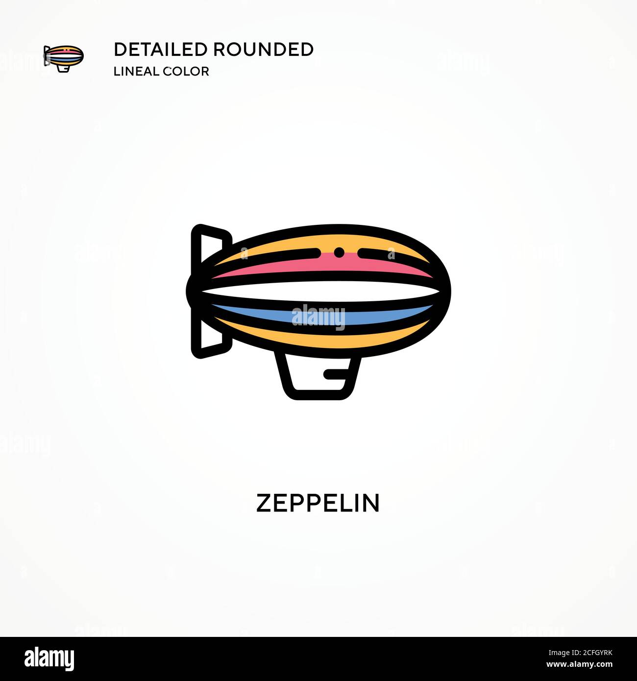 Zeppelin vector icon. Modern vector illustration concepts. Easy to edit ...