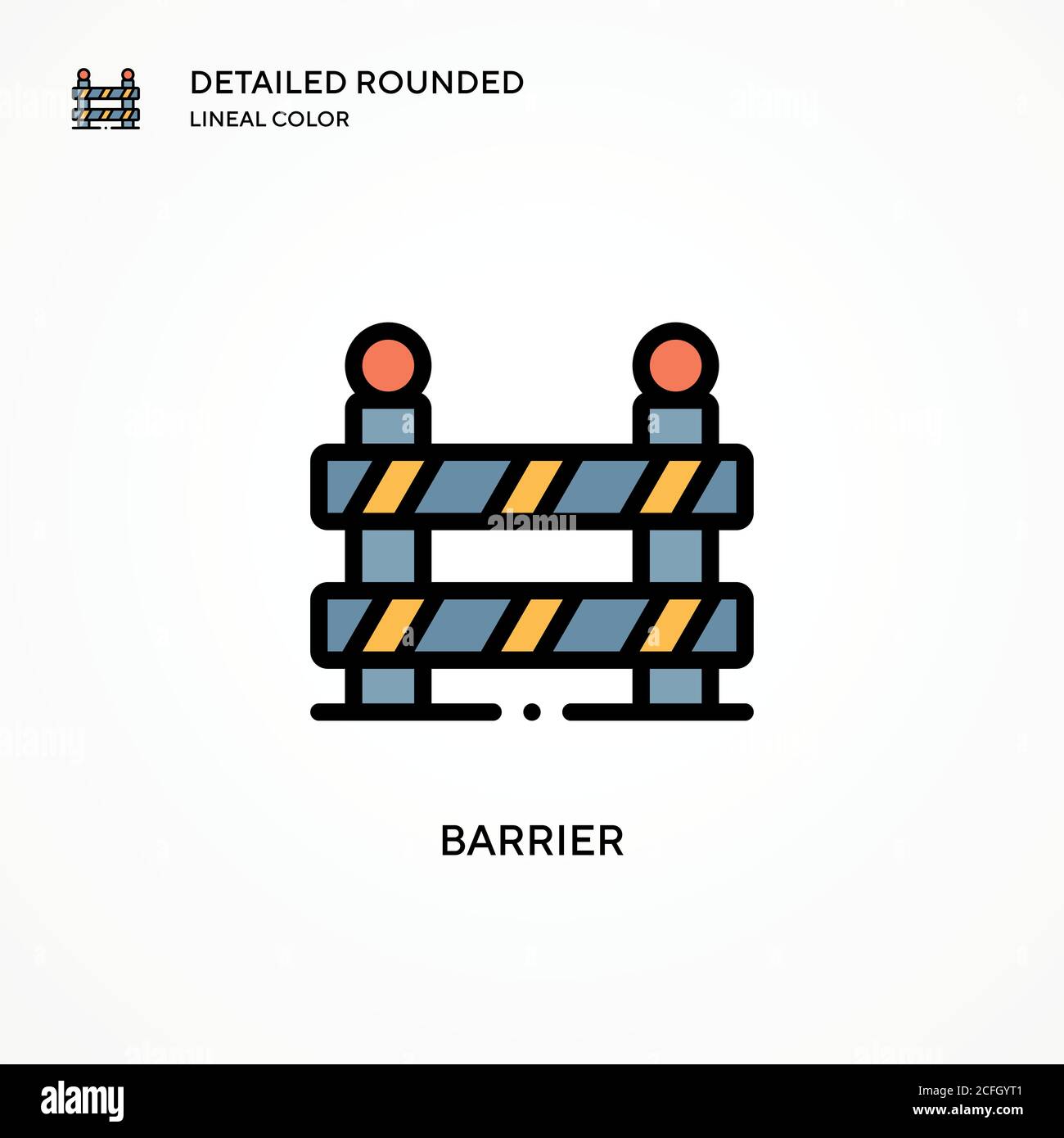 Barrier vector icon. Modern vector illustration concepts. Easy to edit ...