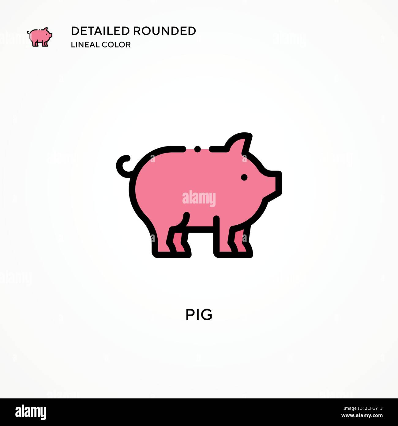 Pig vector icon. Modern vector illustration concepts. Easy to edit and ...