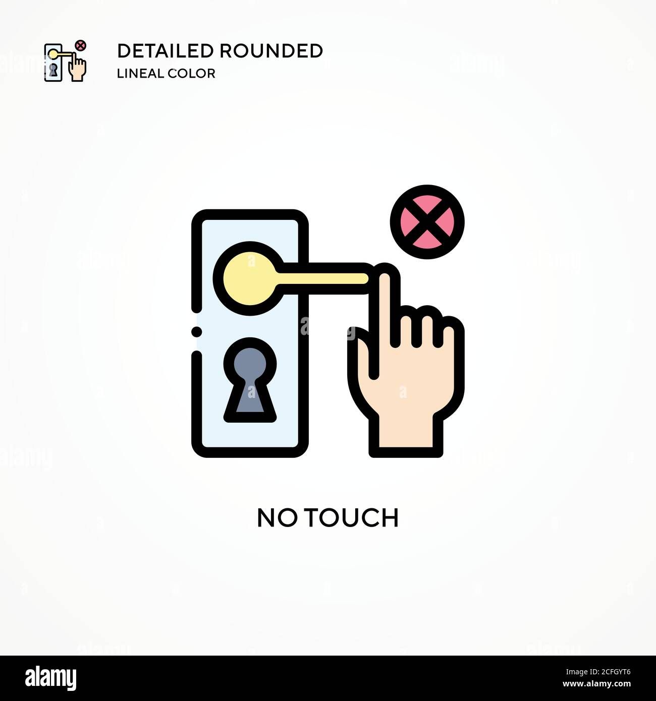 No touch vector icon. Modern vector illustration concepts. Easy to edit ...