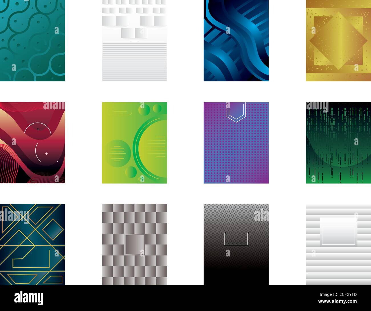 set of colorful abstract backgrounds vector illustration design Stock ...