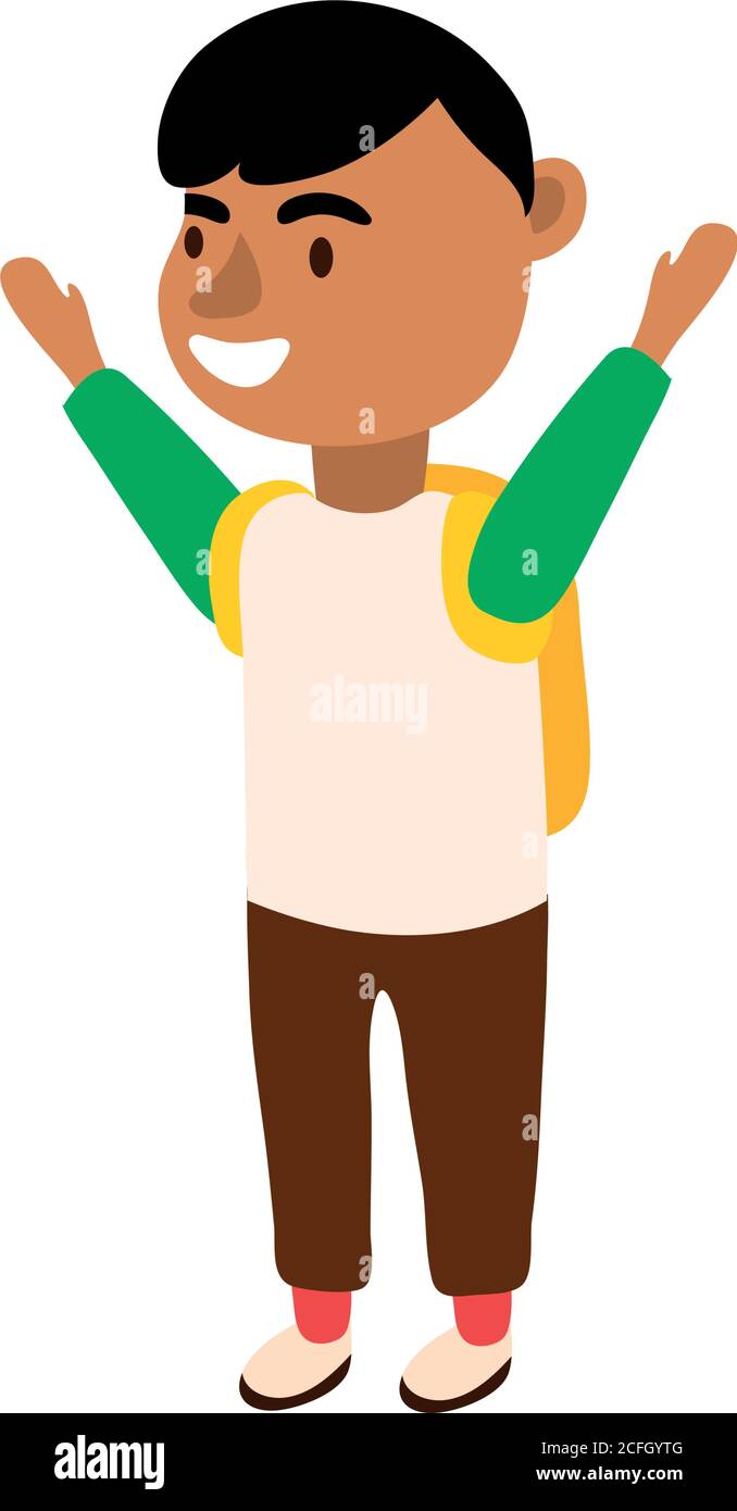 little student boy avatar character vector illustration design Stock ...