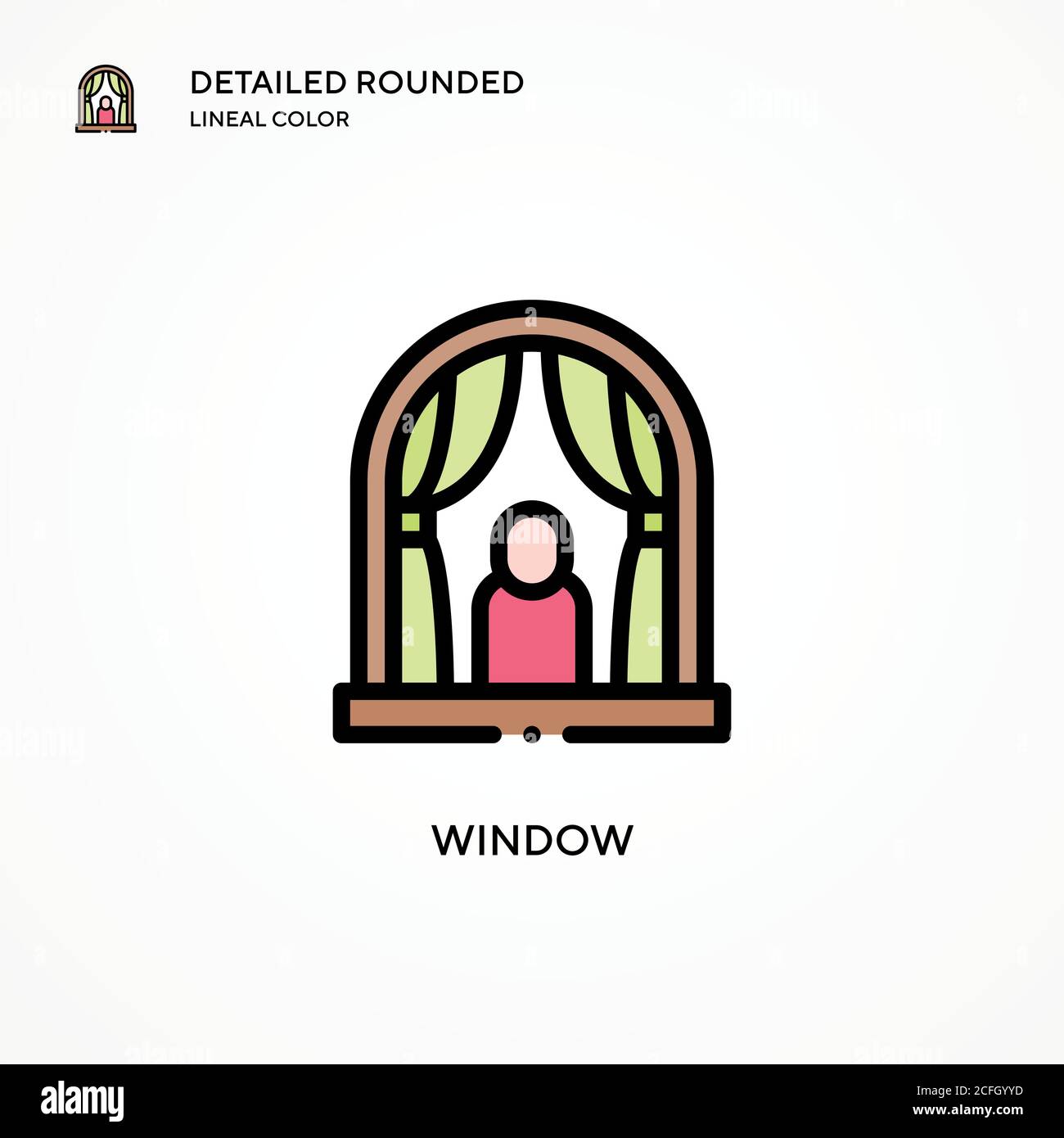 Window vector icon. Modern vector illustration concepts. Easy to edit ...
