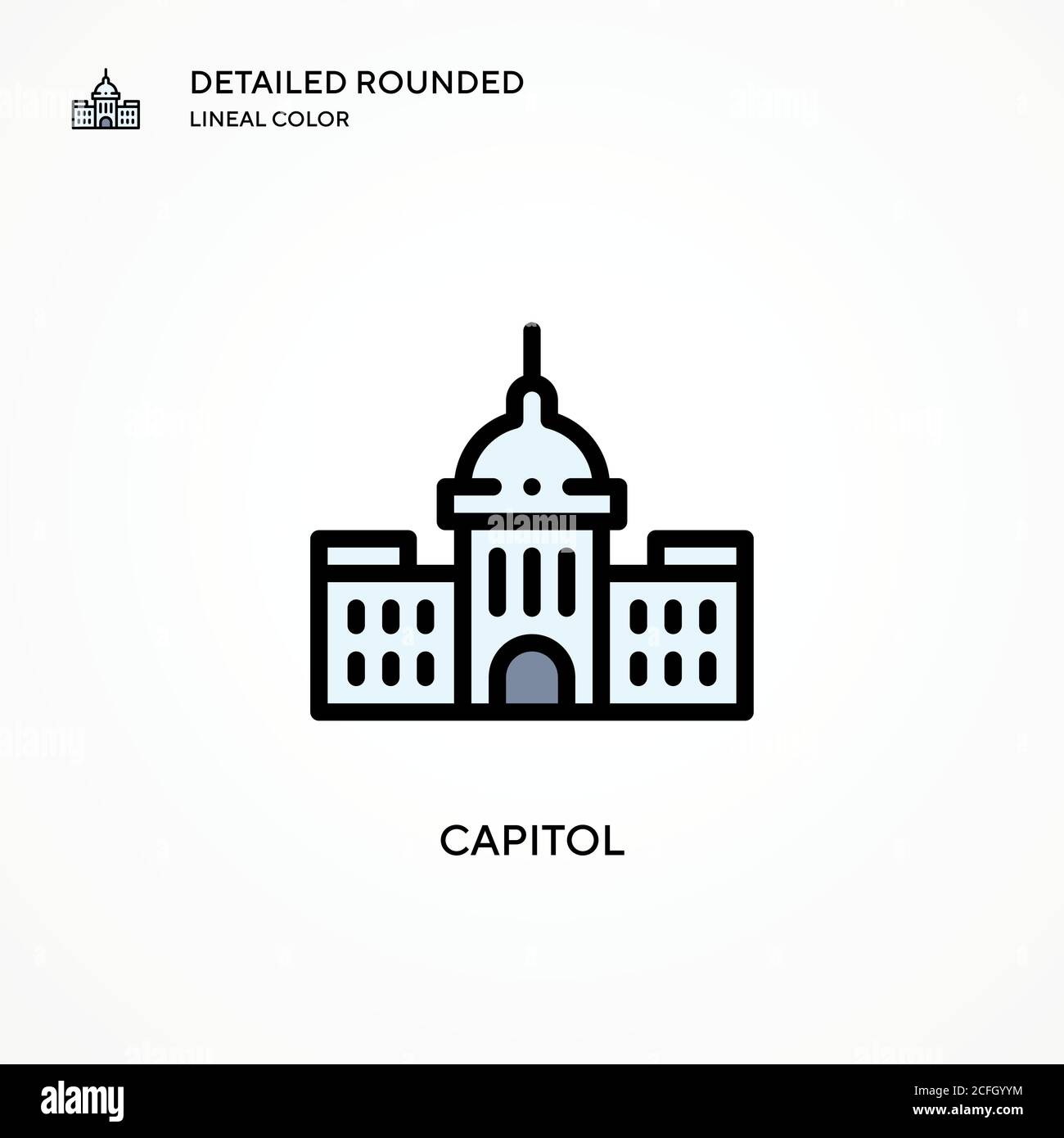 Capitol vector icon. Modern vector illustration concepts. Easy to edit ...