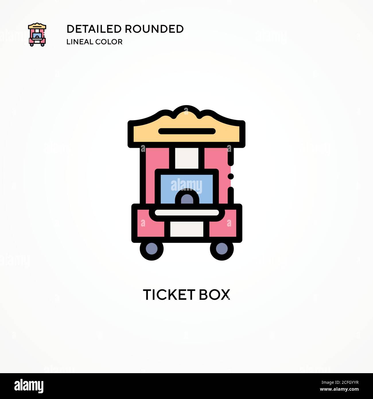 Ticket box vector icon. Modern vector illustration concepts. Easy to ...