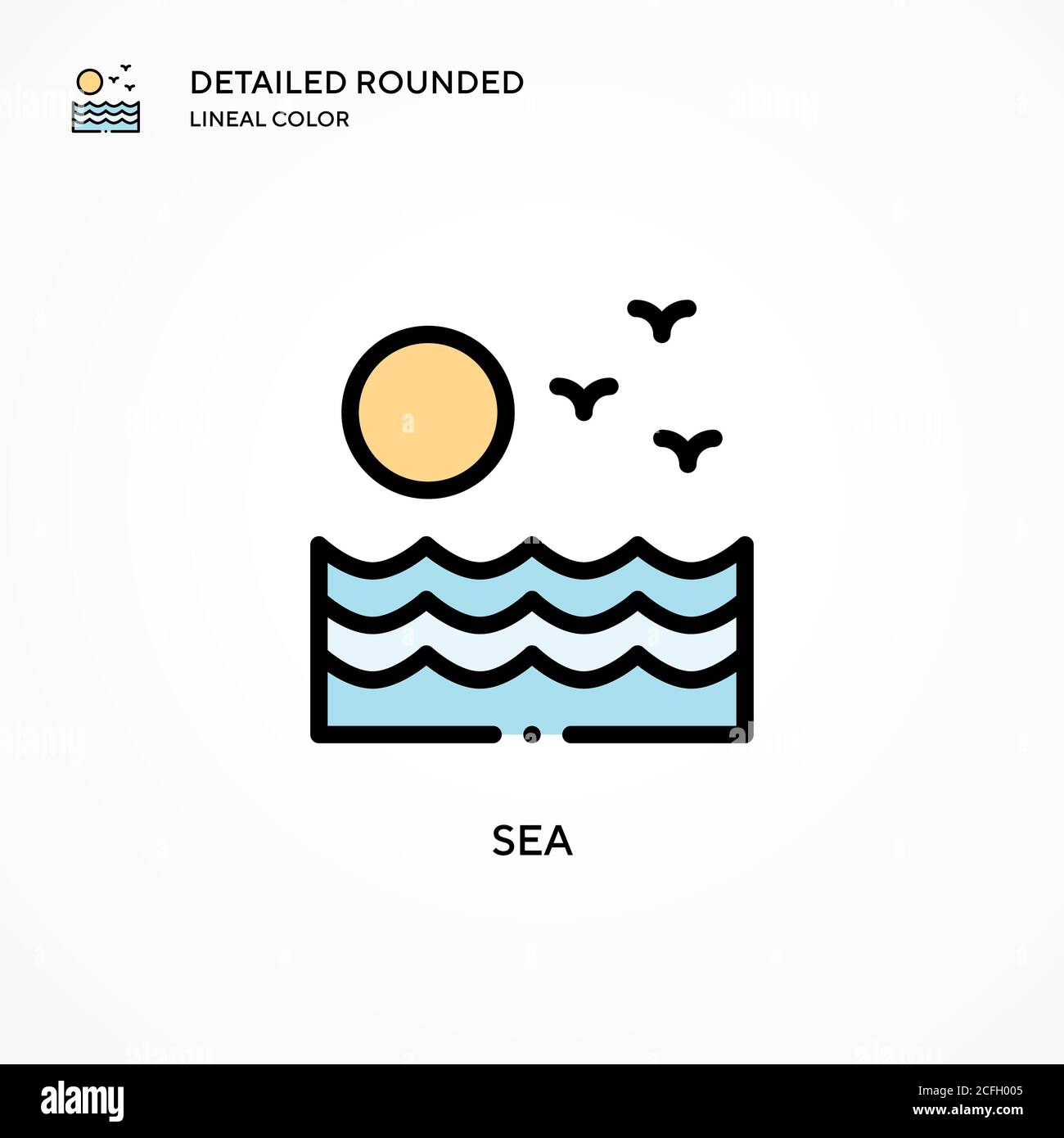 Sea vector icon. Modern vector illustration concepts. Easy to edit and ...