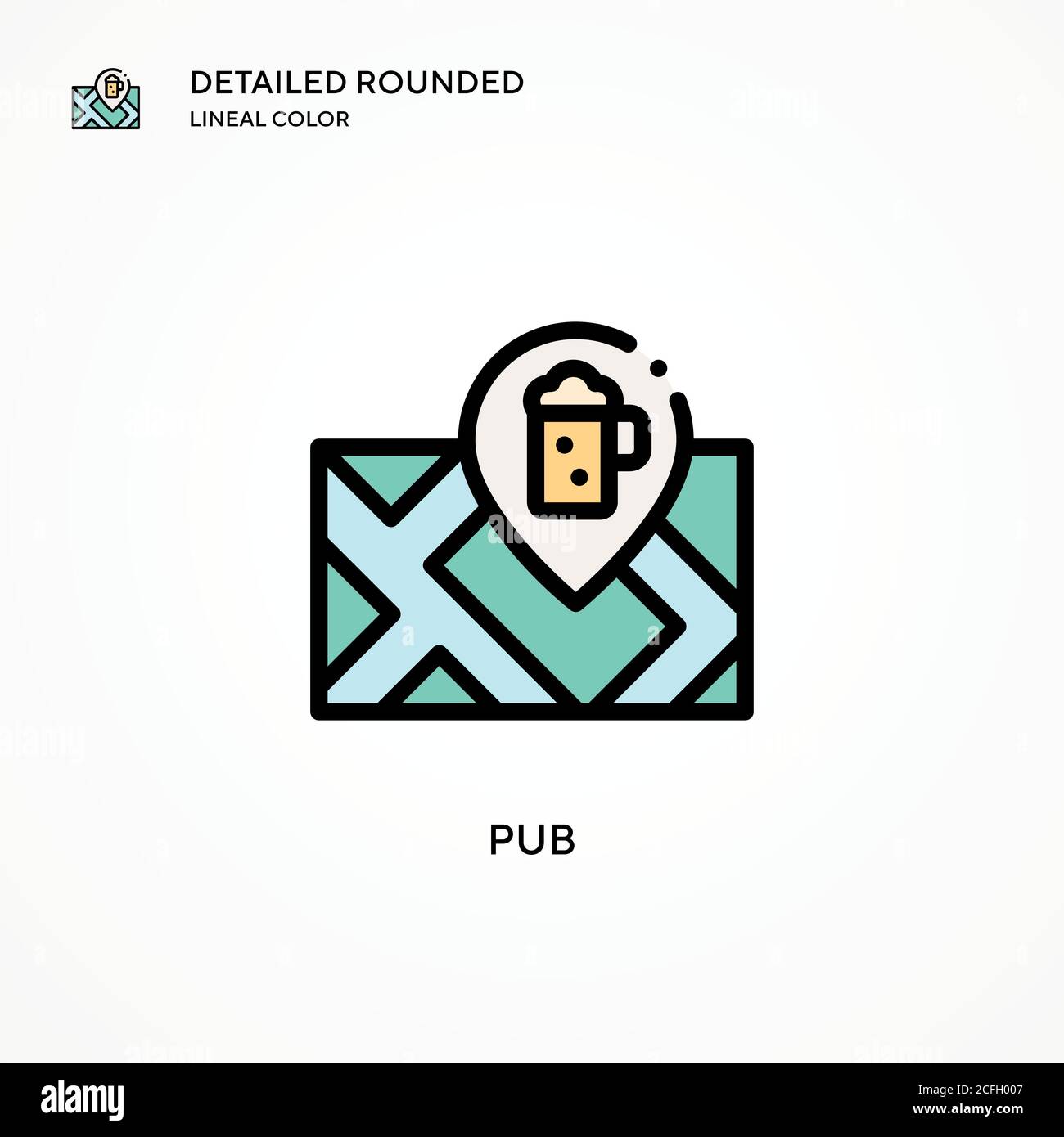 Pub vector icon. Modern vector illustration concepts. Easy to edit and ...