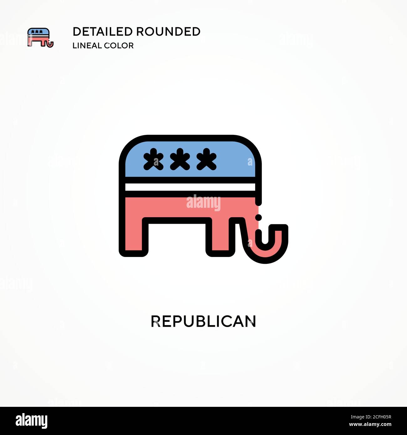Republican vector icon. Modern vector illustration concepts. Easy to ...