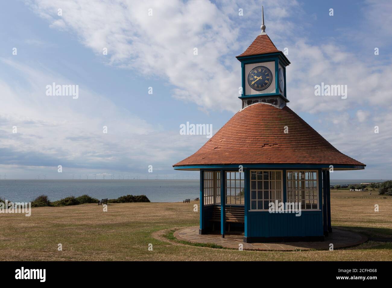 Frinton Clock Tower Shelter, a traditional seaside shelter, at the ...