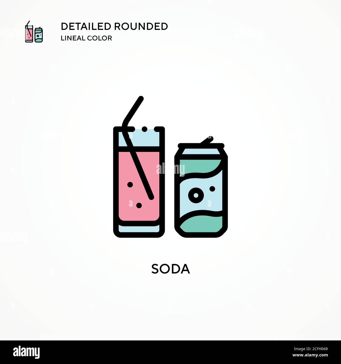 Soda vector icon. Modern vector illustration concepts. Easy to edit and ...