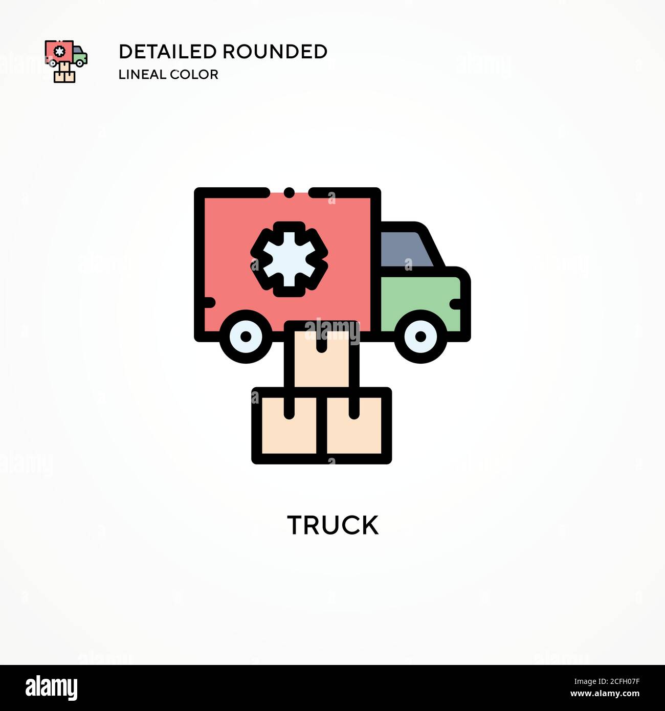 Truck vector icon. Modern vector illustration concepts. Easy to edit ...
