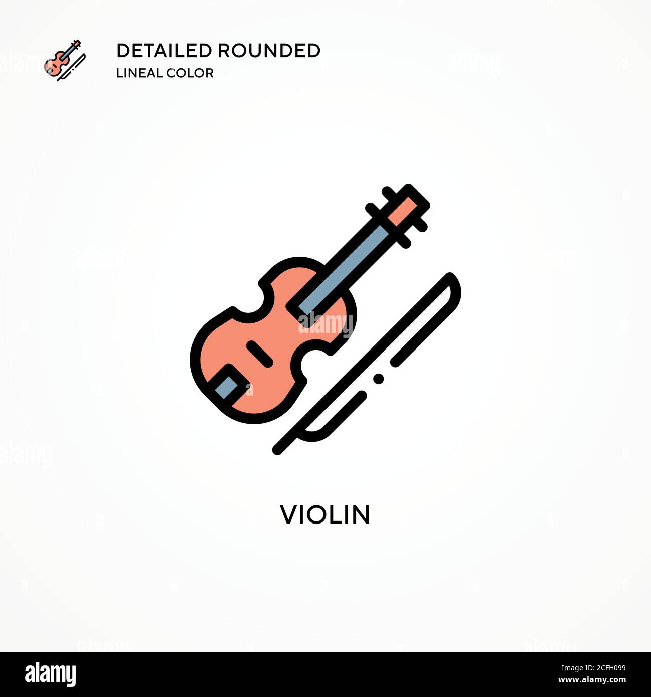 Violin vector icon. Modern vector illustration concepts. Easy to edit ...