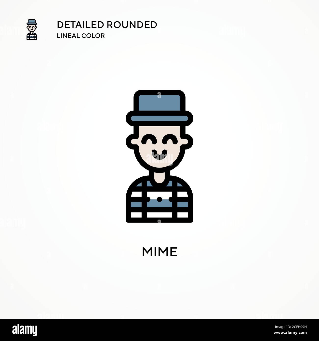 Mime vector icon. Modern vector illustration concepts. Easy to edit and ...
