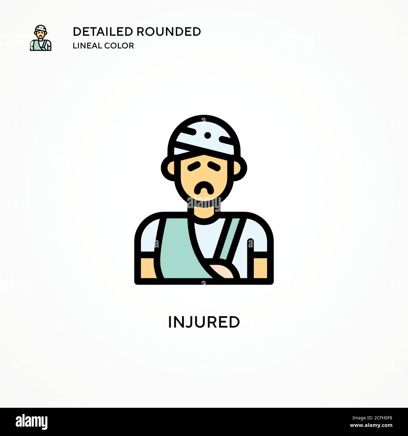 Injured vector icon. Modern vector illustration concepts. Easy to edit ...